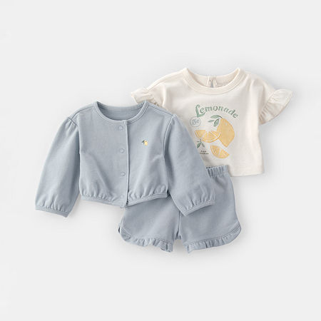 Click here for Carters Baby Girls 3-pc. Short Set  9 Months  Blue prices