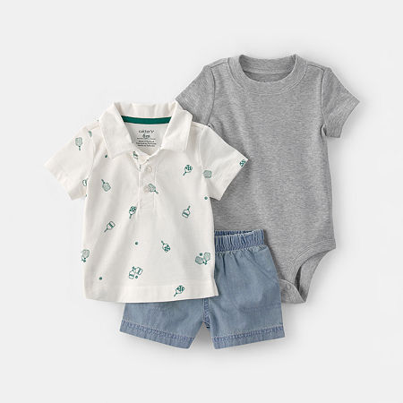 Click here for Carters Baby Boys 3-pc. Short Set  9 Months  Gray prices