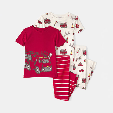 Click here for Carters Boys Toddler 2T-5T Firetruck Striped Top a... prices