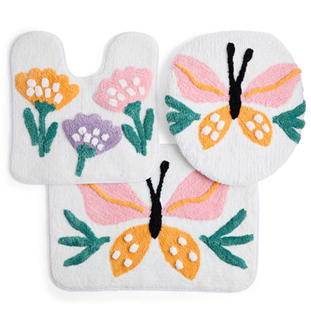 Click here for Avanti Butterfly 3-pc. Bath Rug Set  One Size  Mul... prices