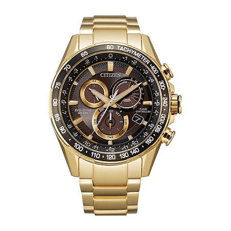 Click here for Citizen Eco-Drive Mens Chronograph Pcat Gold-Tone... prices