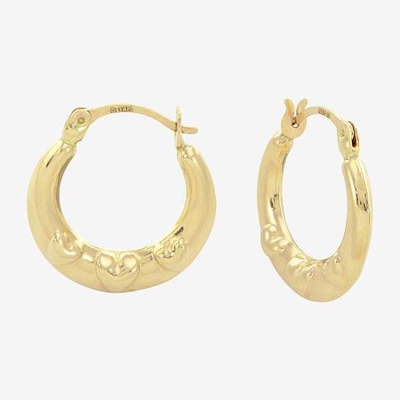 Click here for Womens 14K Gold 15mm Heart Hoop Earrings  One Size prices