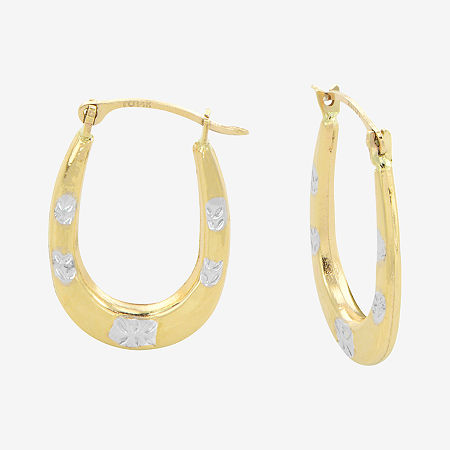 Click here for Womens 14K Two Tone Gold 22mm Round Hoop Earrings... prices
