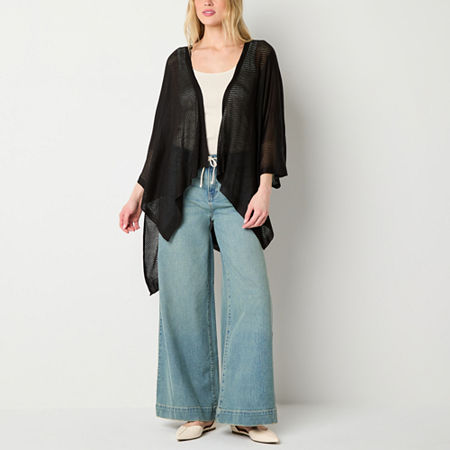 Click here for a.n.a Open Knit Wrap  One Size  Black prices