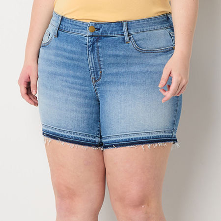 Click here for a.n.a Womens Mid Rise 4 1/2 Denim Short-Plus  28w... prices