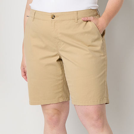 Click here for a.n.a Womens 10 Mid Rise Chino Short-Plus  26w  Ye... prices