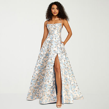 Click here for B. Smart Womens Juniors Floral Ball Gown  4  Blue prices