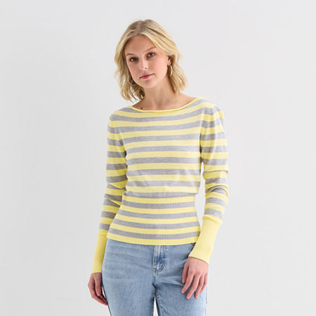 Click here for Forever 21 Juniors Womens Boat Neck Striped Pullov... prices