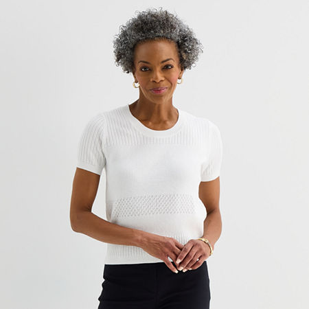 Click here for Liz Claiborne Womens Crew Neck Short Sleeve Pullov... prices