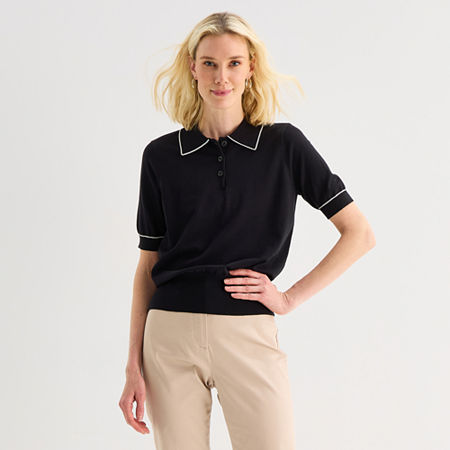 Click here for Liz Claiborne Womens Short Sleeve Polo Sweater  X-... prices