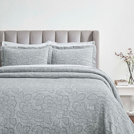 Click here for Superior Hibiscus Cotton Matelasse Woven 3-Pc. Bed... prices