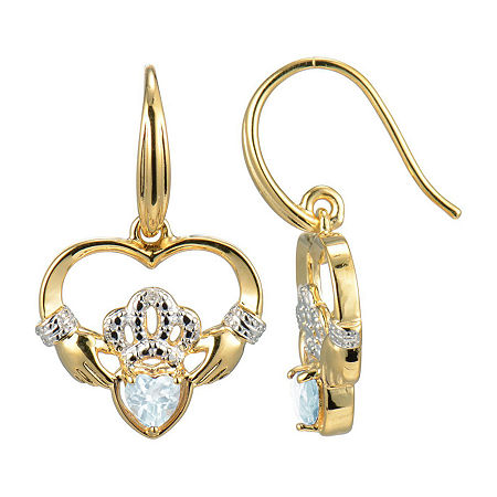 Click here for Heart-Shaped Genuine Aquamarine and Diamond-Accent... prices