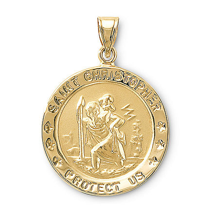 Click here for 14K Gold St. Christopher Medallion  One Size prices