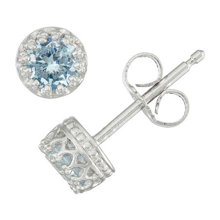 Click here for Childrens Sterling Silver Lab Created Aquamarine 4... prices