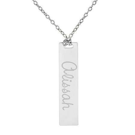 Click here for Personalized Sterling Silver Name Dog Tag  One Siz... prices