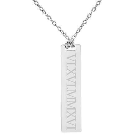 Click here for Personalized Sterling Silver Roman Numeral Date Ba... prices