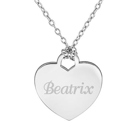 Click here for Personalized Sterling Silver Name Heart Pendant Ne... prices