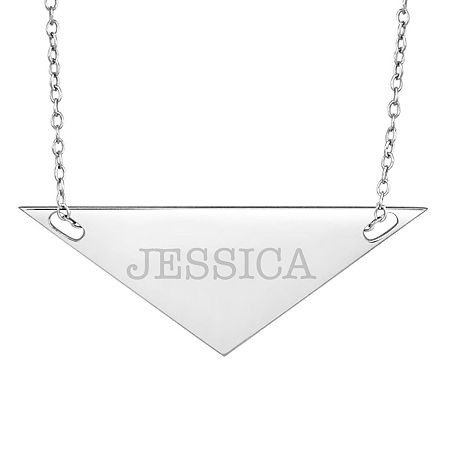 Click here for Personalized Sterling Silver Name Triangle Necklac... prices