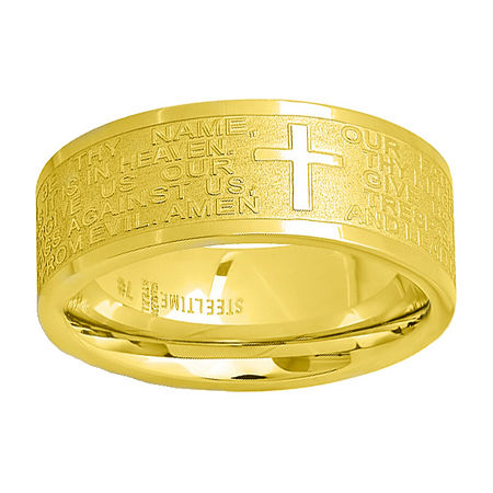 Click here for Steeltime Mens 6MM 18K Gold Stainless Steel Band... prices