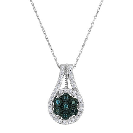 Click here for Diamond Blossom 1/3 CT.T.W. Color-Enhanced Blue Di... prices