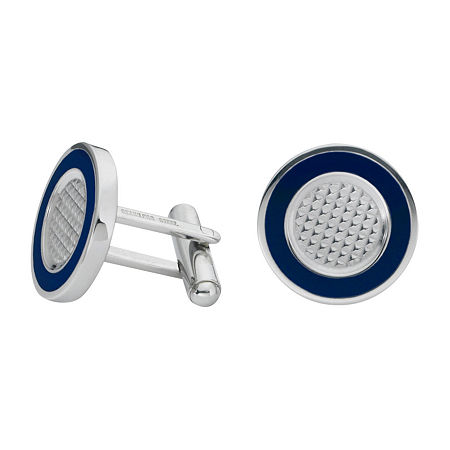 Click here for Round Stainless Steel Cuff Links with Enamel Borde... prices