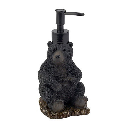 Avanti Black Playful Bears Lodge Resin Soap/Lotion Dispenser - Multi