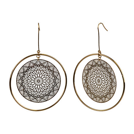 Click here for Bold Elements Filigree Circle Womens Drop Earrings... prices