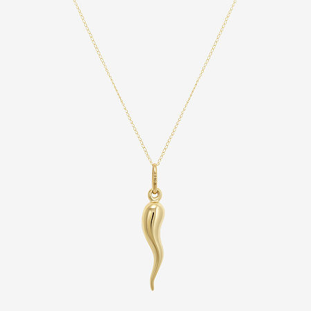 Click here for Italian Horn Unisex Adult 10K Gold 18 Inch Pendant... prices
