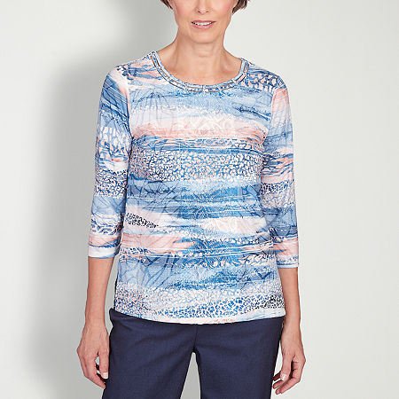 Click here for Alfred Dunner A Fresh Start Womens Round Neck 3/4... prices