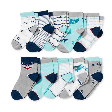 Click here for Piper & Jax Baby Boys 10 Pair Crew Socks  12-24 Mo... prices