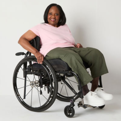 St. John's Bay Mid Rise Adaptive Plus Seated Wear Capris - JCPenney