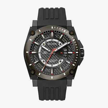 Click here for Bulova Mens Black Strap Watch 98b417  One Size prices