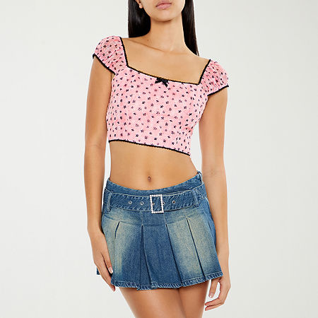 Click here for Forever 21 Womens Square Neck Short Sleeve Juniors... prices