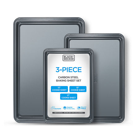 Click here for Black+Decker Carbon Steel 3-pc. Non-Stick Cookie S... prices