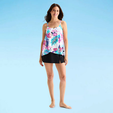 Click here for Sonnet Shores Womens Lined Tropical Leaf Tankini S... prices