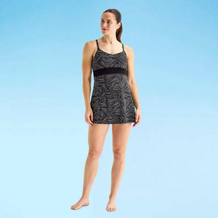 Click here for Sonnet Shores Womens Tropical Striped Swim Dress... prices