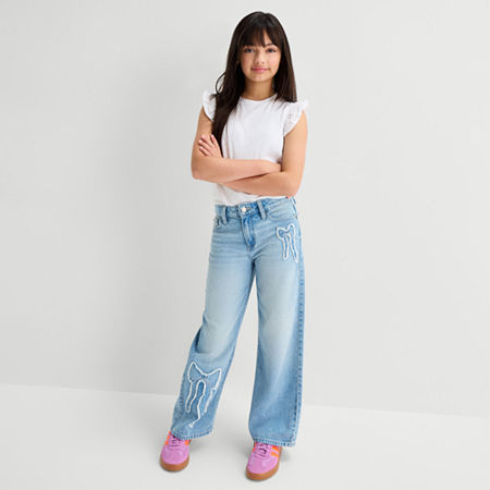 Click here for Thereabouts Little & Big Kid Girls Wide Leg Jean... prices