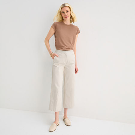 Click here for Liz Claiborne Womens Wide Leg Mid Rise Pull-On Pan... prices