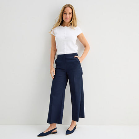 Click here for Liz Claiborne Womens Wide Leg Mid Rise Pull-On Pan... prices