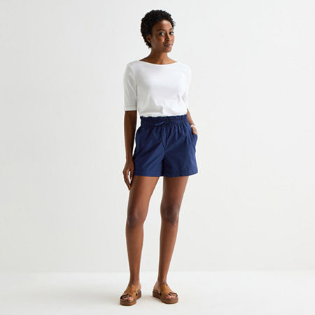 Click here for St. Johns Bay Womens Pull-On Short  Large  Blue prices
