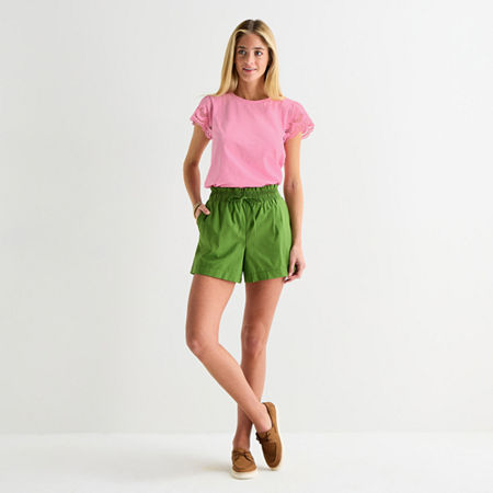 Click here for St. Johns Bay Womens Pull-On Short  Medium  Green prices