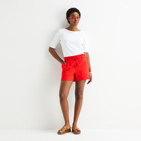 Click here for St. Johns Bay Womens Pull-On Short  Large  Red prices