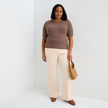 Click here for Liz Claiborne Womens Plus Flare Pull-On Pant  20w... prices