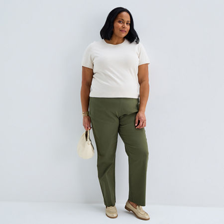 Click here for Liz Claiborne Womens Plus Flare Pull-On Pant  16w... prices