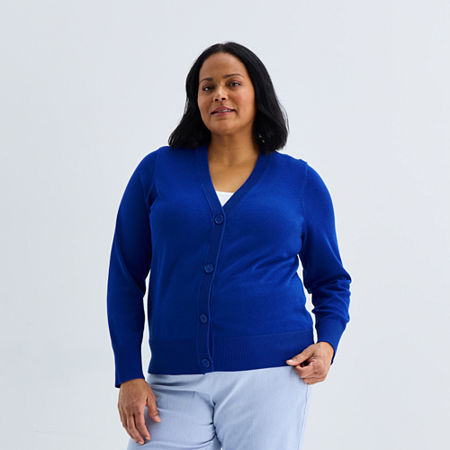 Click here for Liz Claiborne Womens V Neck Long Sleeve Button Plu... prices