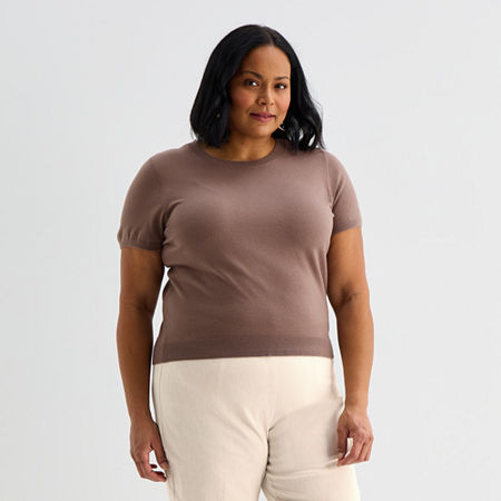 Click here for Liz Claiborne Plus Womens Crew Neck Pullover Sweat... prices