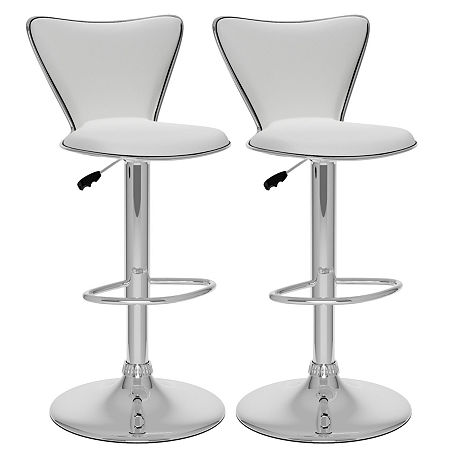 Click here for Curved Back Adjustable Bar Stools- Set of 2  One S... prices