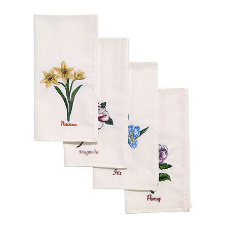 Portmeirion Botanic Garden 4-Pc. Napkin Set - Ivory