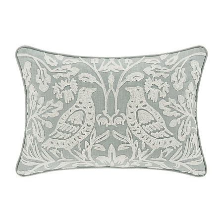 J Queen New York Garden View Decorative Pillow  18 x 18 - Spa