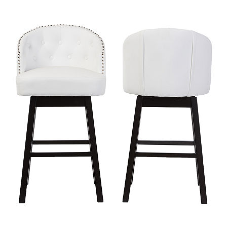 Click here for Avril 2-pc. Counter Height Upholstered Tufted Swiv... prices